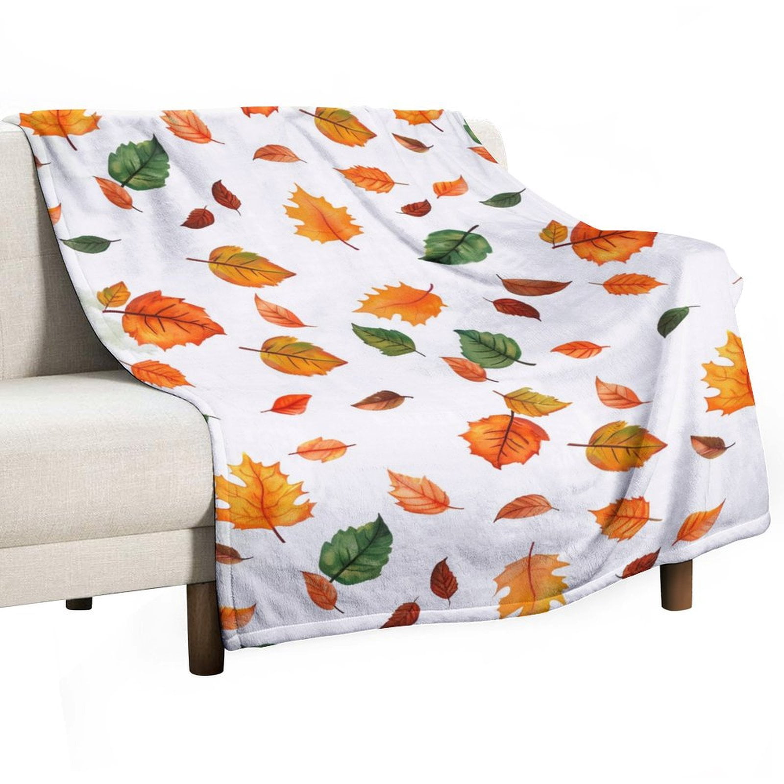 Autumn Harvest Maple Leaves Thanksgiving Blanket for Bed Throw Blanket ...