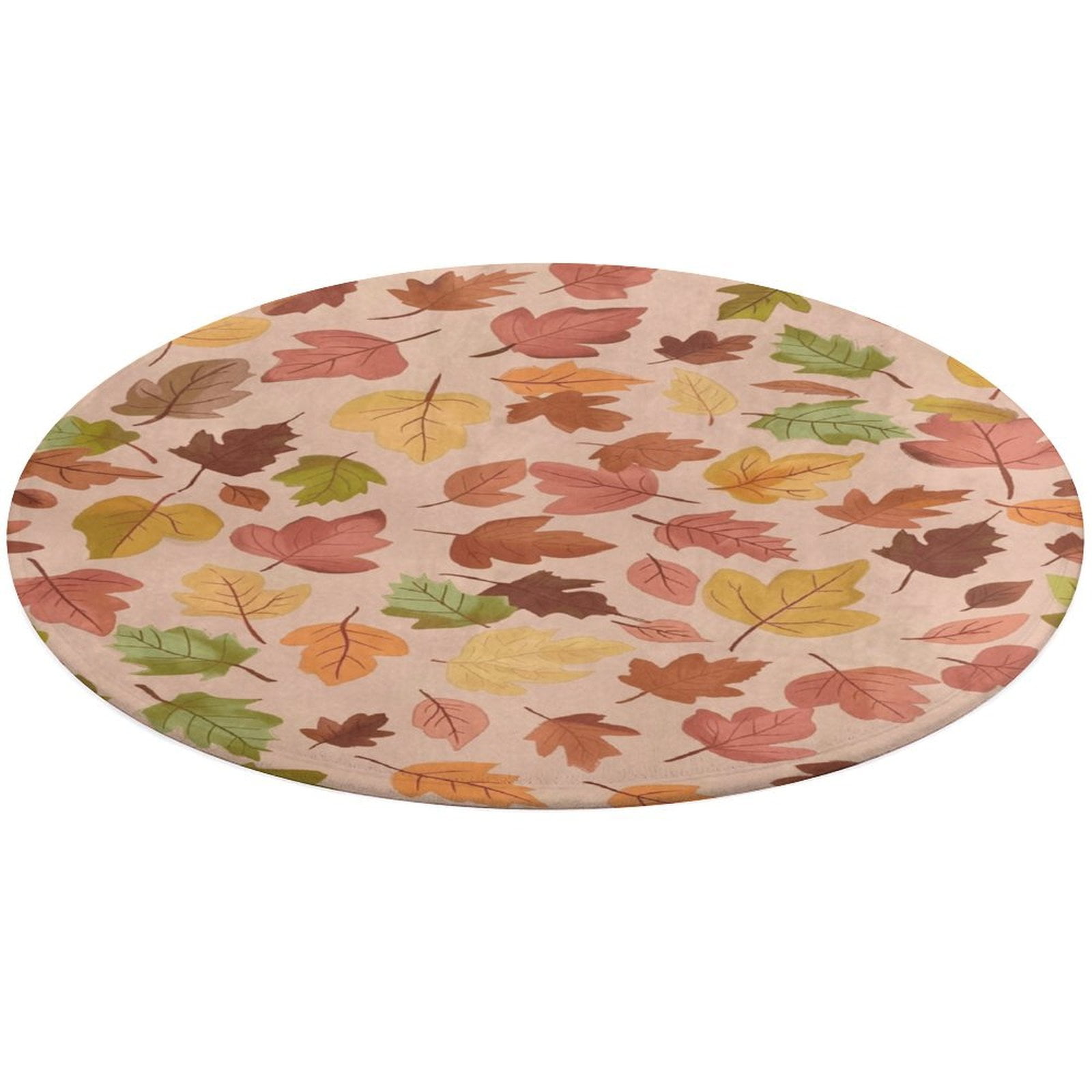 Autumn Harvest Maple Leaves Thanksgiving Soft Bedroom Round Area Rug ...