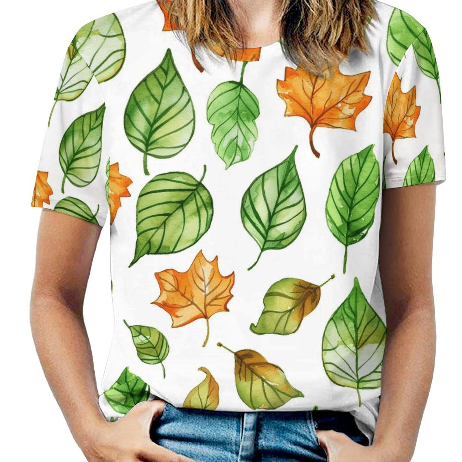 Autumn Harvest Maple Leaves Thanksgiving T Shirts Basic T-Shirt Short ...
