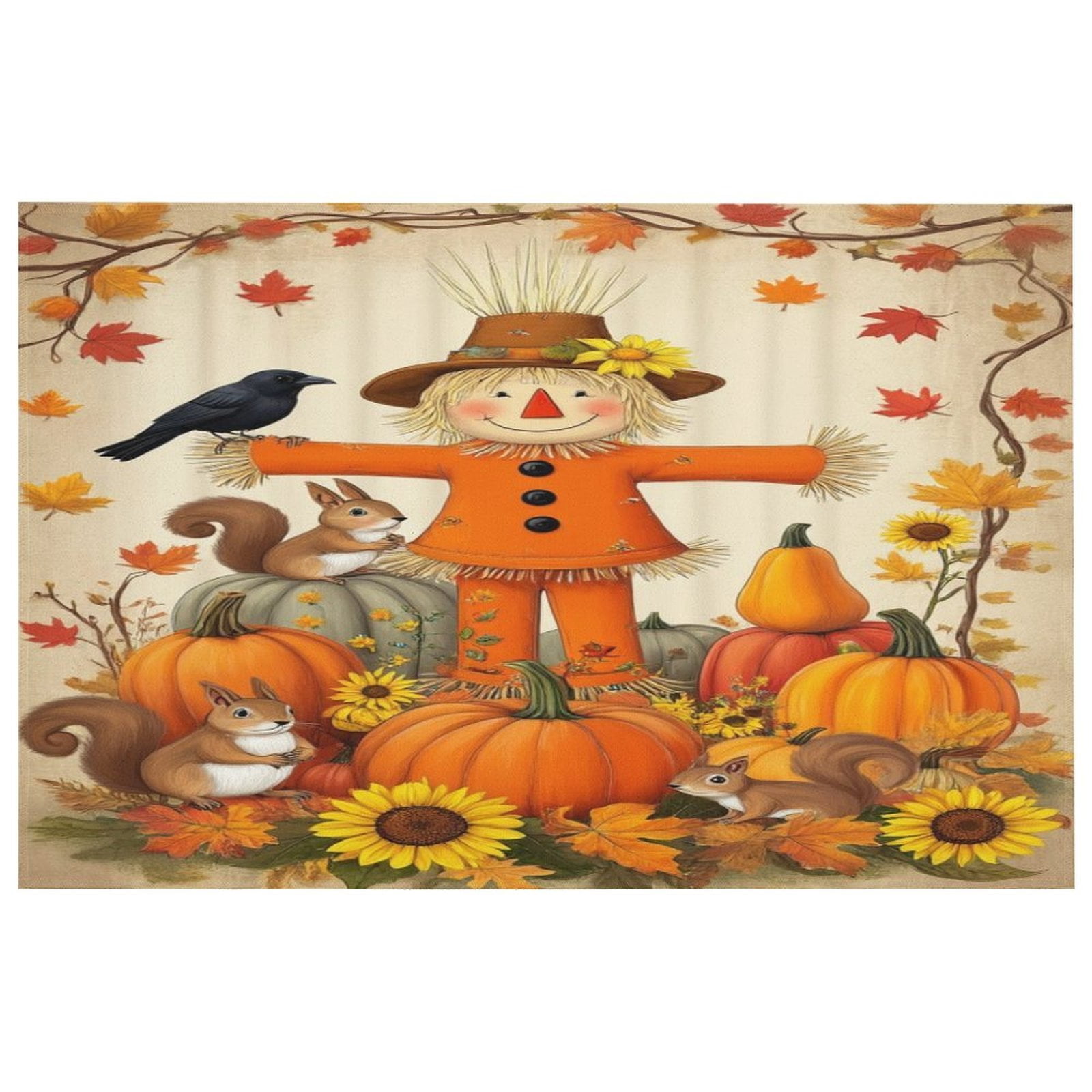 Autumn Harvest Scarecrow Adult Home Decor Bedroom Living Room Crystal ...