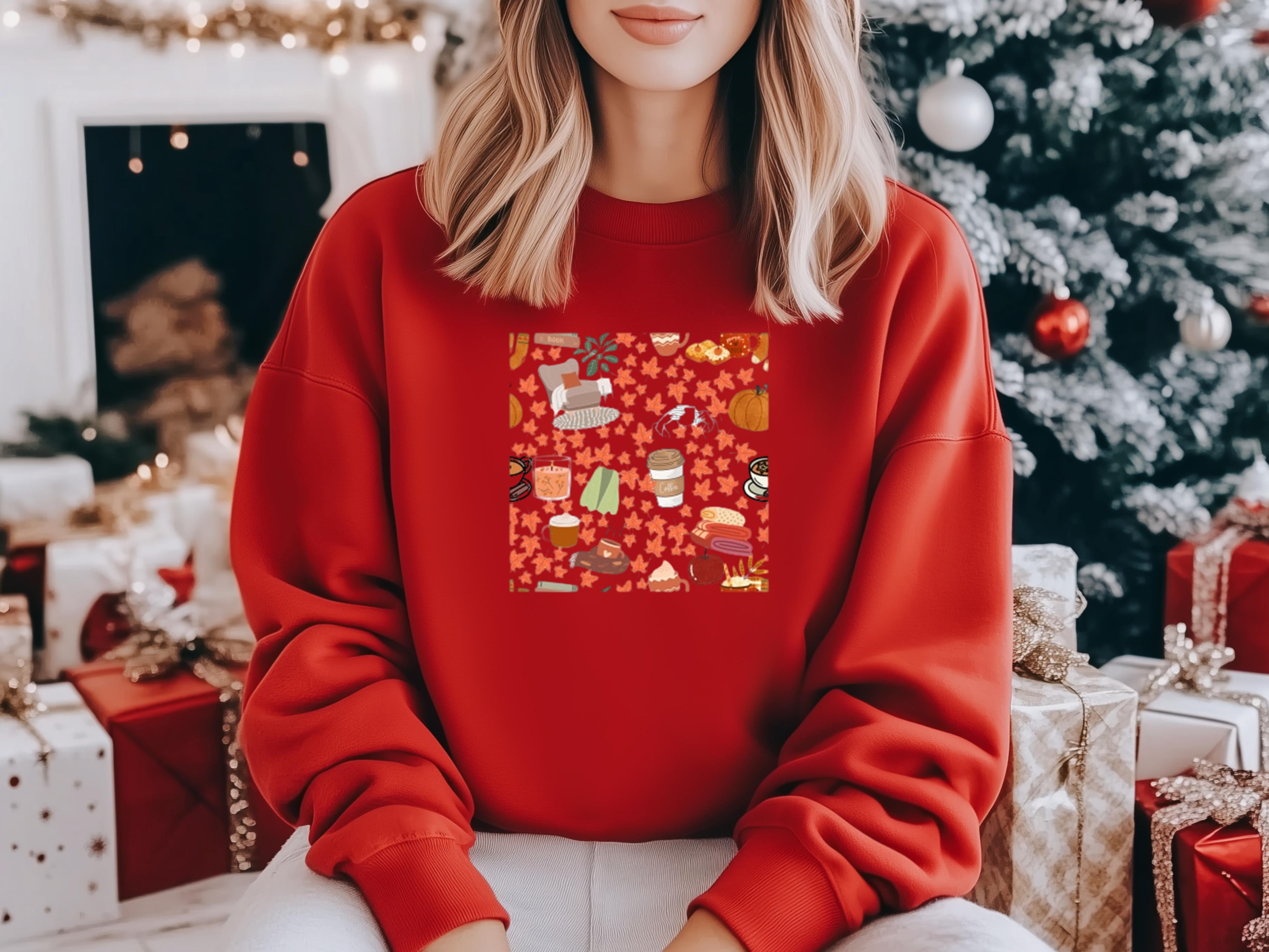 Autumn Harvest Season Fall Leaves Graphic Print Gift Sweatshirt, up to ...