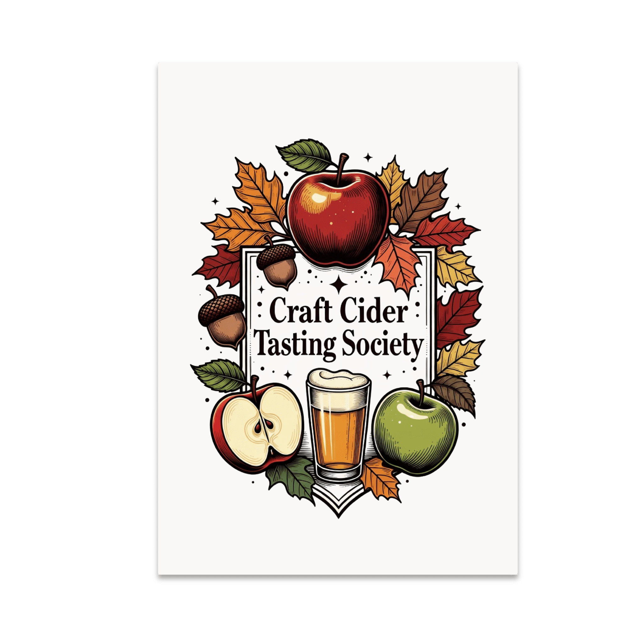 Autumn Harvest Wall Art - Craft Cider Tasting Society - 13x19 Poster ...