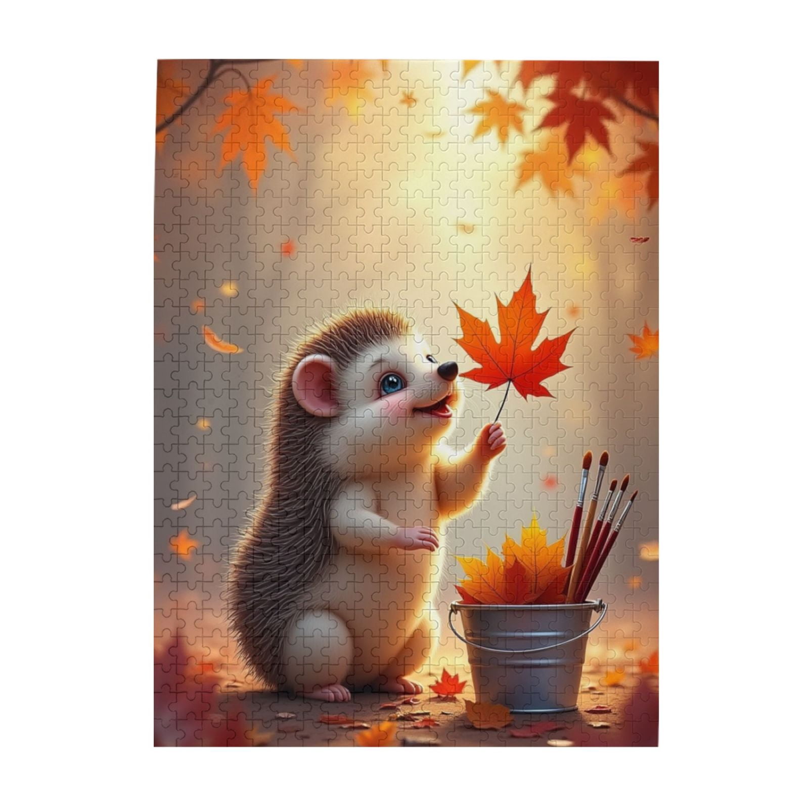 Autumn Hedgehog 500 Piece Jigsaw Puzzle For Adults – Charming Animal ...