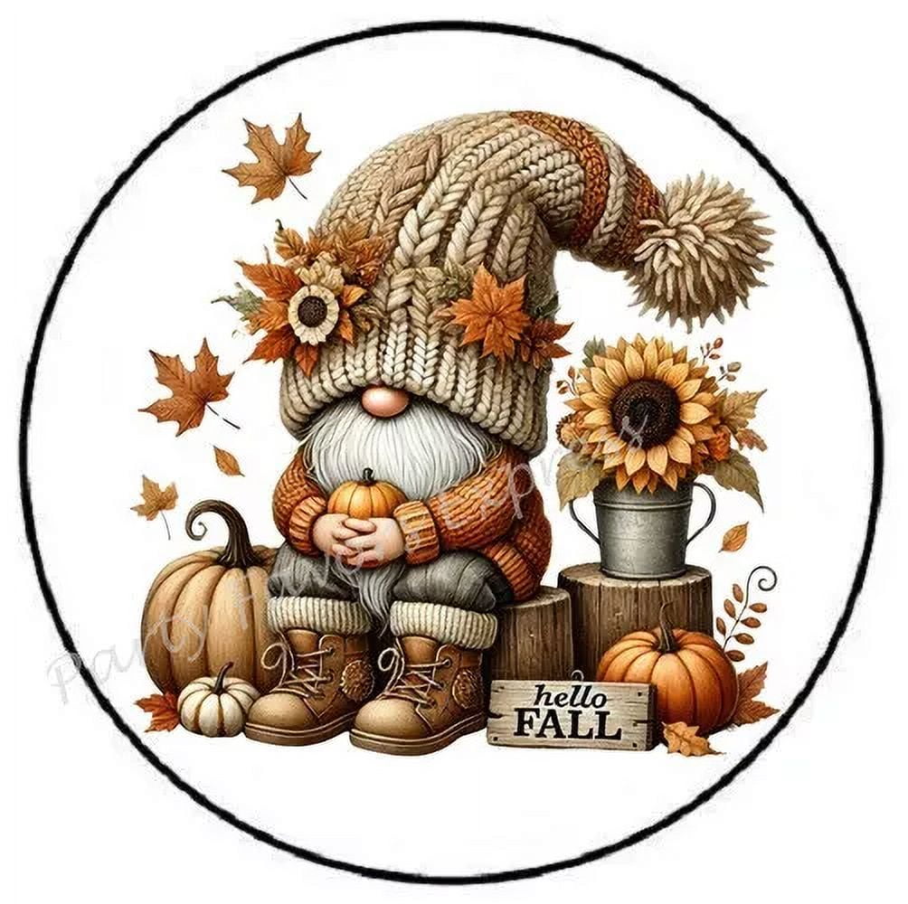 Autumn Hello Fall Gnome Stickers Party Favors Phone Decal Water Bottle ...