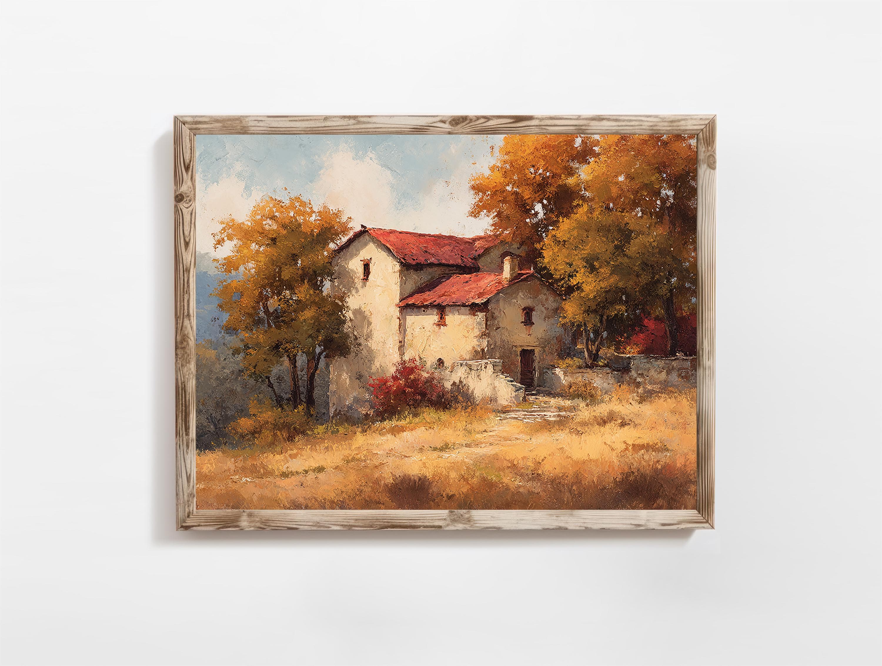 Autumn Home Rustic Country Cottage Autumn Wall Art Poster Fall ...