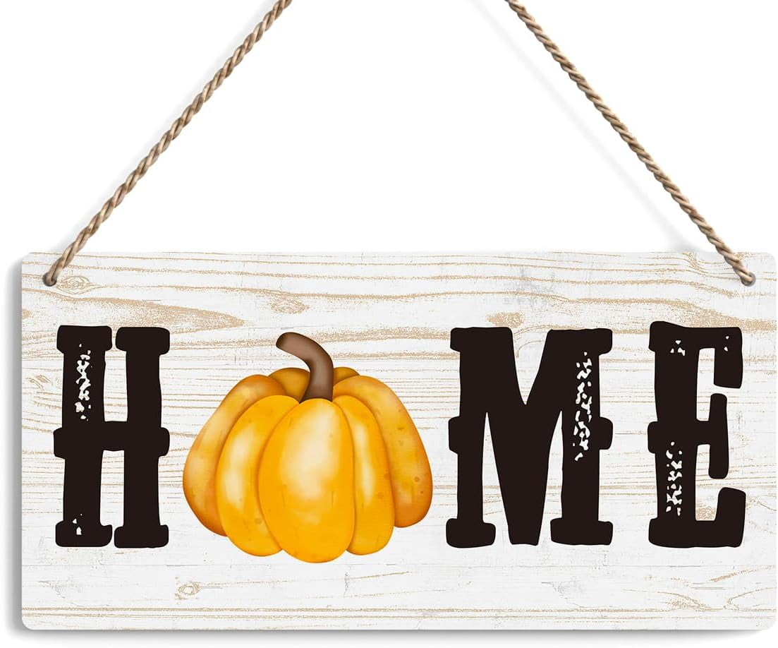 Autumn Home Wooden Signs Decoration Fall Rustic Hanging Plaque Home ...