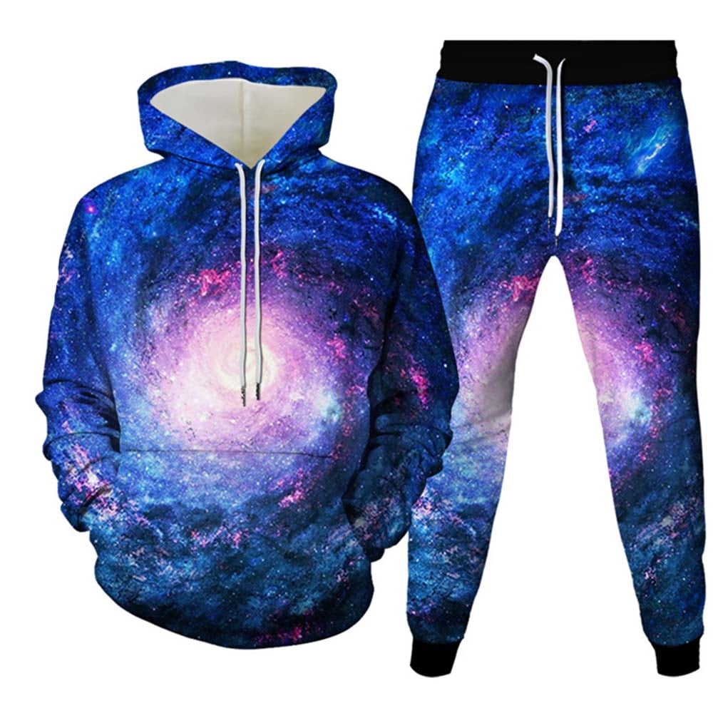 Autumn Hoodies Sets Moon Star Universe Galaxy Planets 3D Printed Men's ...