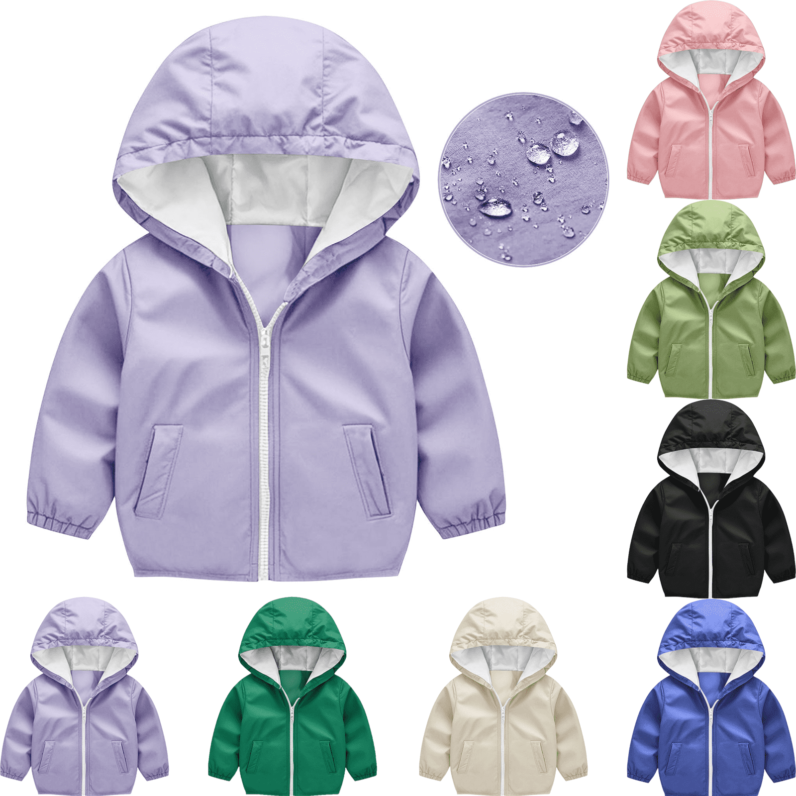 Autumn Jackets for Boys And Girls Waterproof Rain Jacket Windbreaker ...