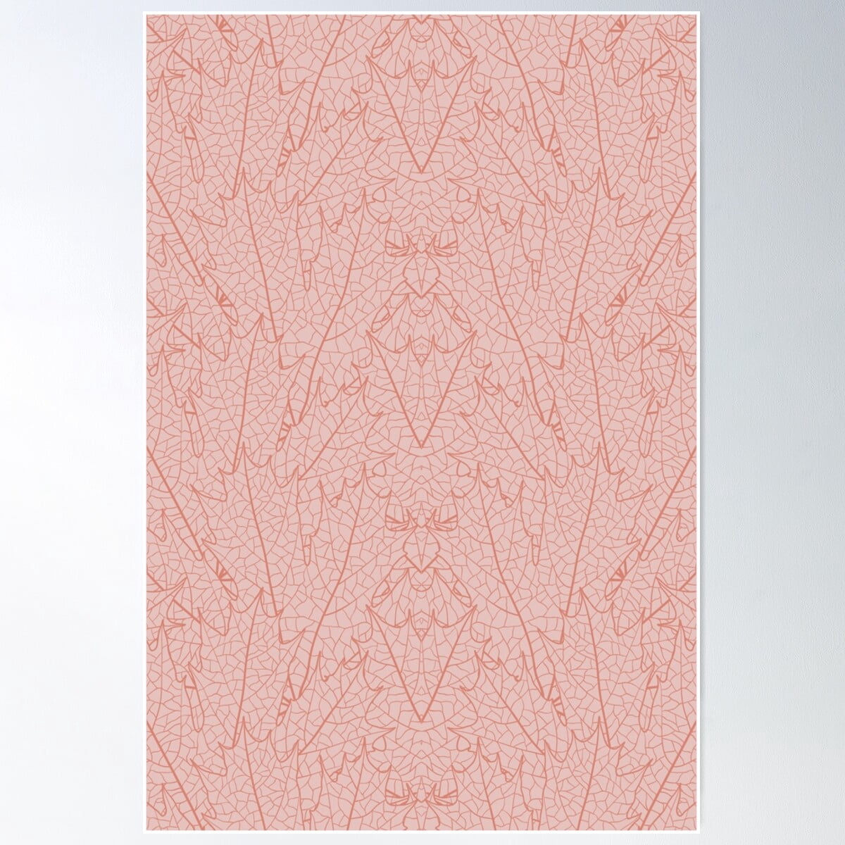 Autumn Kaleidoscope - Maple Deco Blush Poster Wall Art, Modern Wall ...