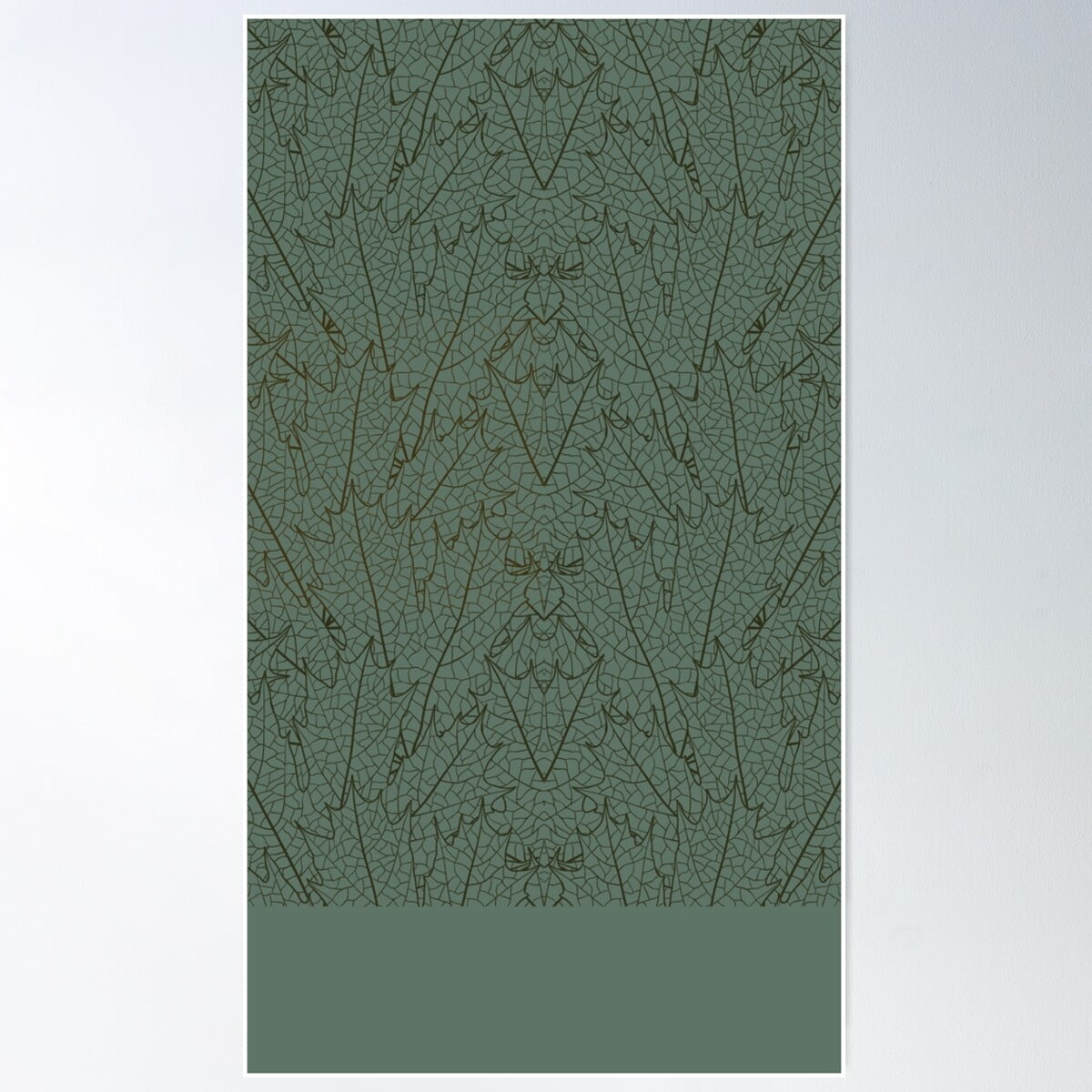 Autumn Kaleidoscope - Maple Deco Sage Poster Wall Art, Modern Wall ...