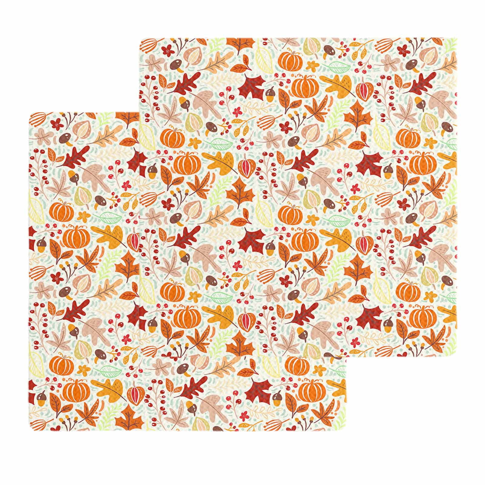 Autumn, Kitchen Dish Towels for Drying Dishes Set of 2, Fall Pumpkins ...