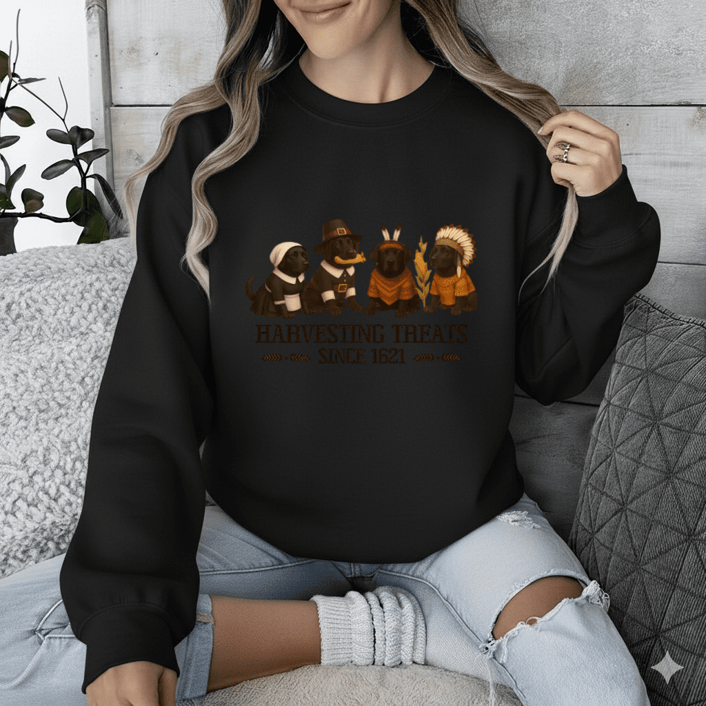 Autumn Labrador Playing In Fall Leaves Cozy Seasonal Dog Lover ...