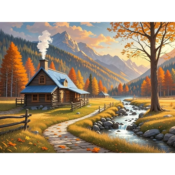 Autumn Landscape 120 Piece Puzzle for Adults,Fall Decor Challenging Yet ...