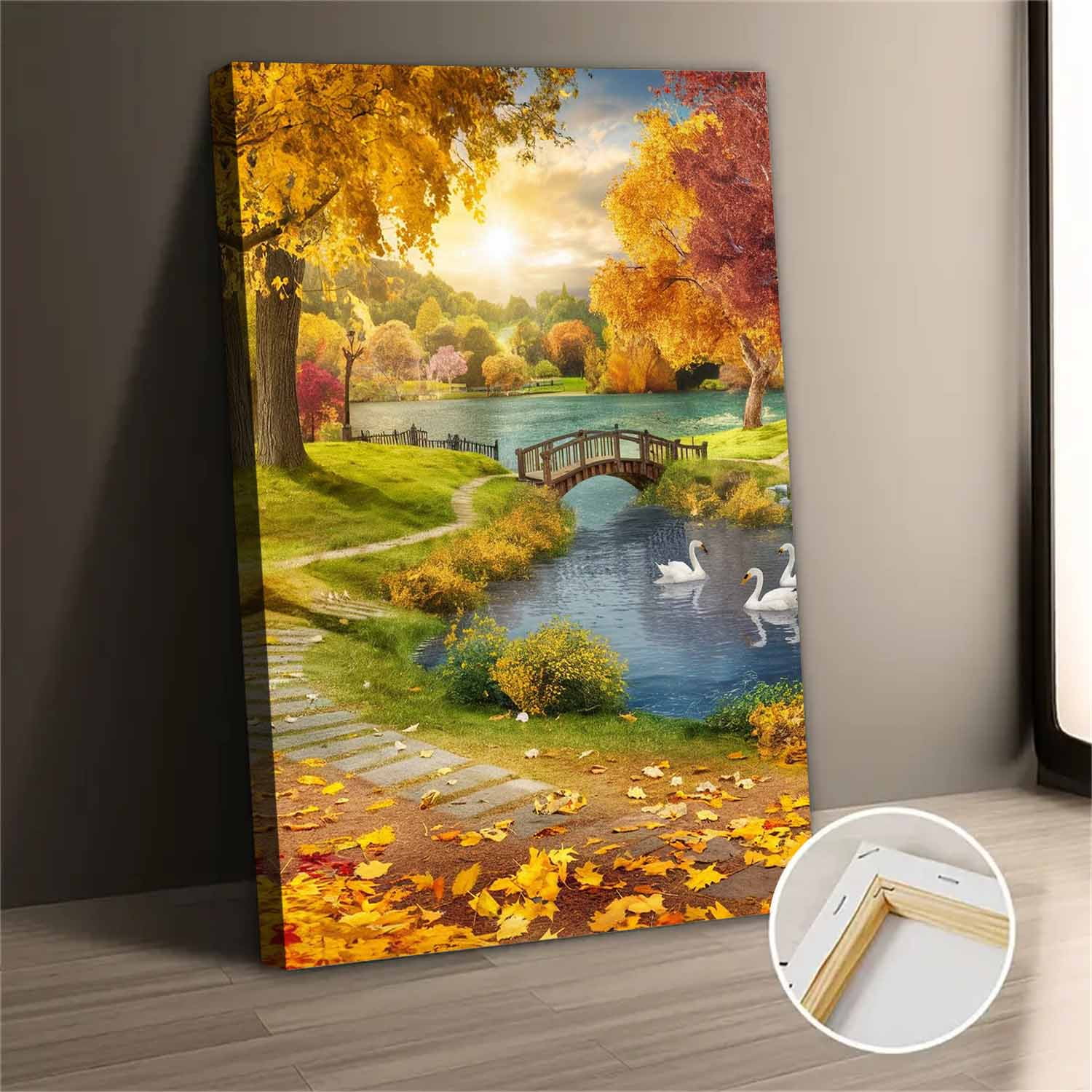 Autumn Landscape Canvas Wall Art Print For Bedroom Living Room ...