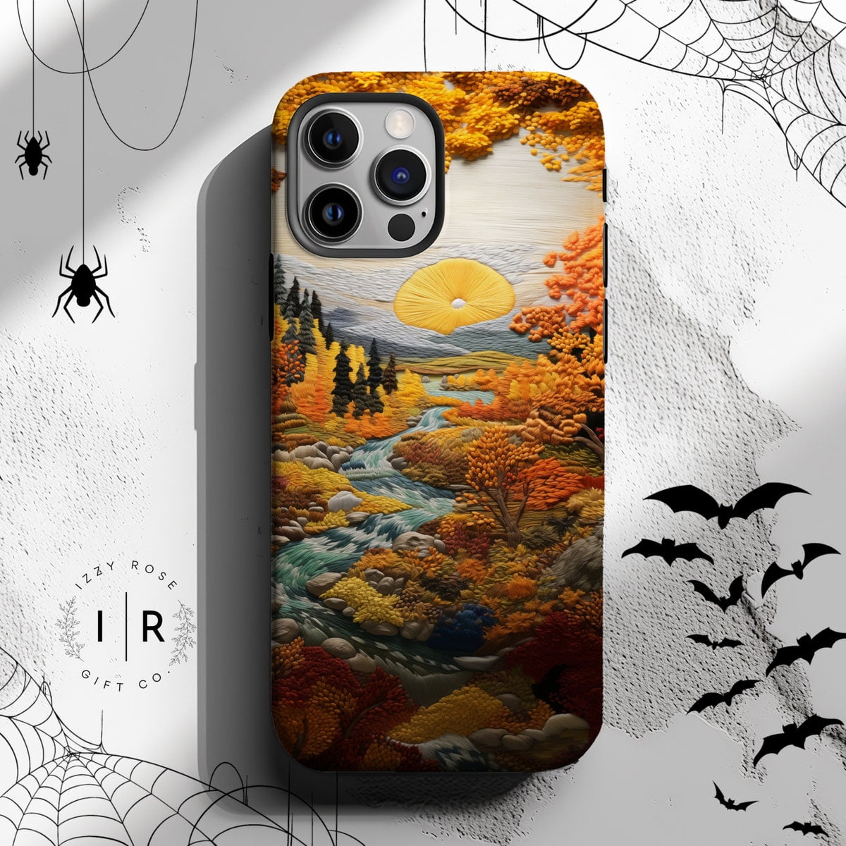 Autumn Landscape Cottagecore Leaves Phone Case 17 16 15 14 13 12 11 Pro ...