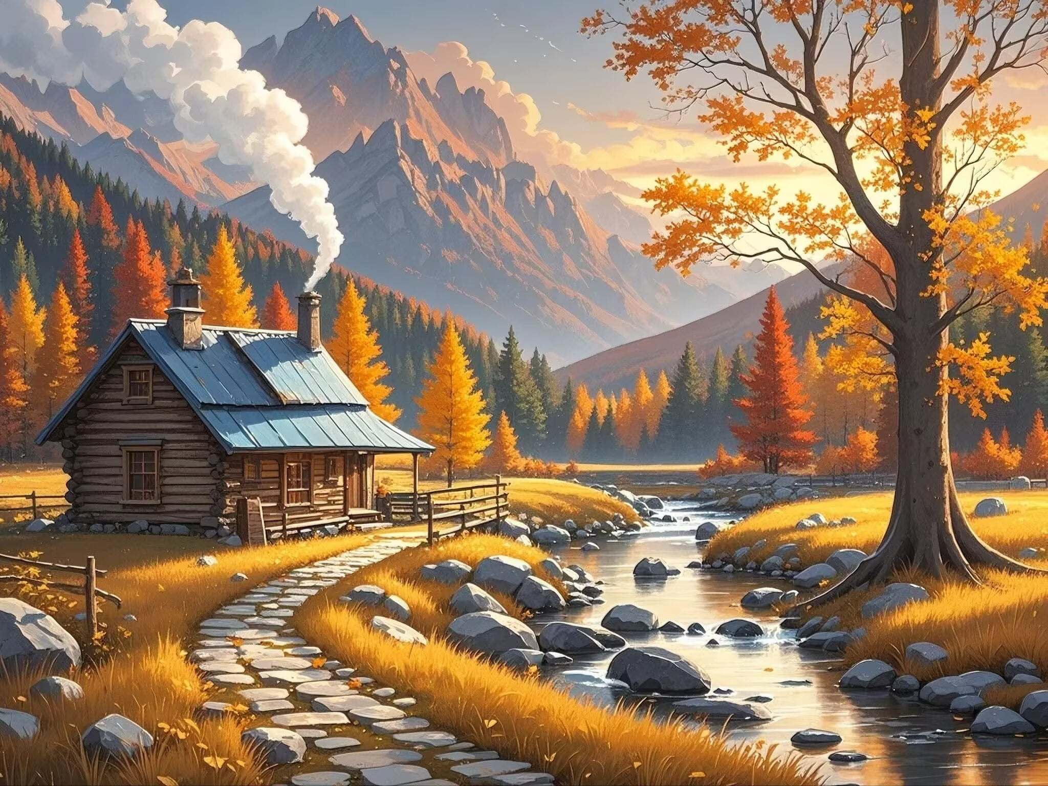 Autumn Landscape Diamond Painting Kits for Adults - Fall DIY 5D Diamond ...