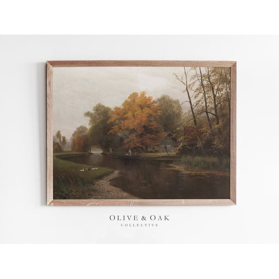 Autumn Landscape Painting / Vintage Art Digital Prints / PRINTABLE ...