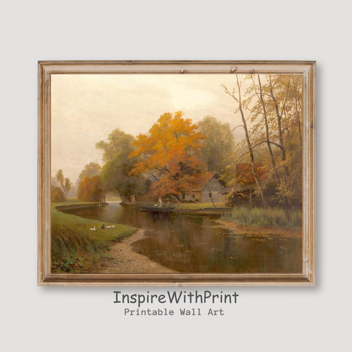 Autumn Landscape Poster Autumn Vintage Style , Moody Landscape ...