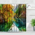 Autumn Landscape Shower Curtain Mountain Water Plant Forest Natural ...