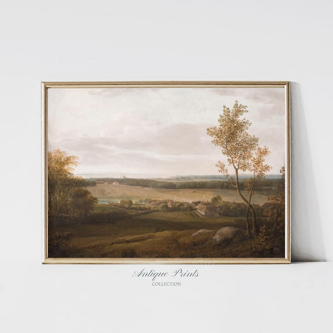 Autumn Landscape, Vintage Fall Forest Wall Art, Countryside Vertical ...