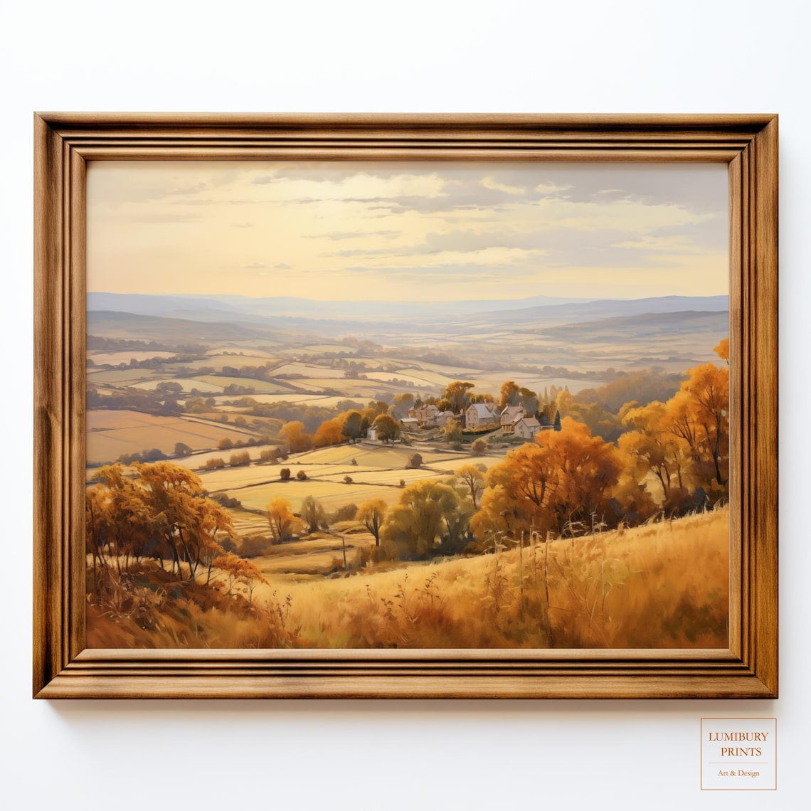Autumn Landscape Wall Art, Countryside Decor, Rustic Farmhouse Wall Art ...