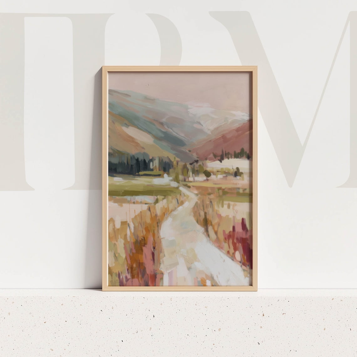 Autumn Landscape Wall Art Fall Mountain Print Country Road Artwork ...