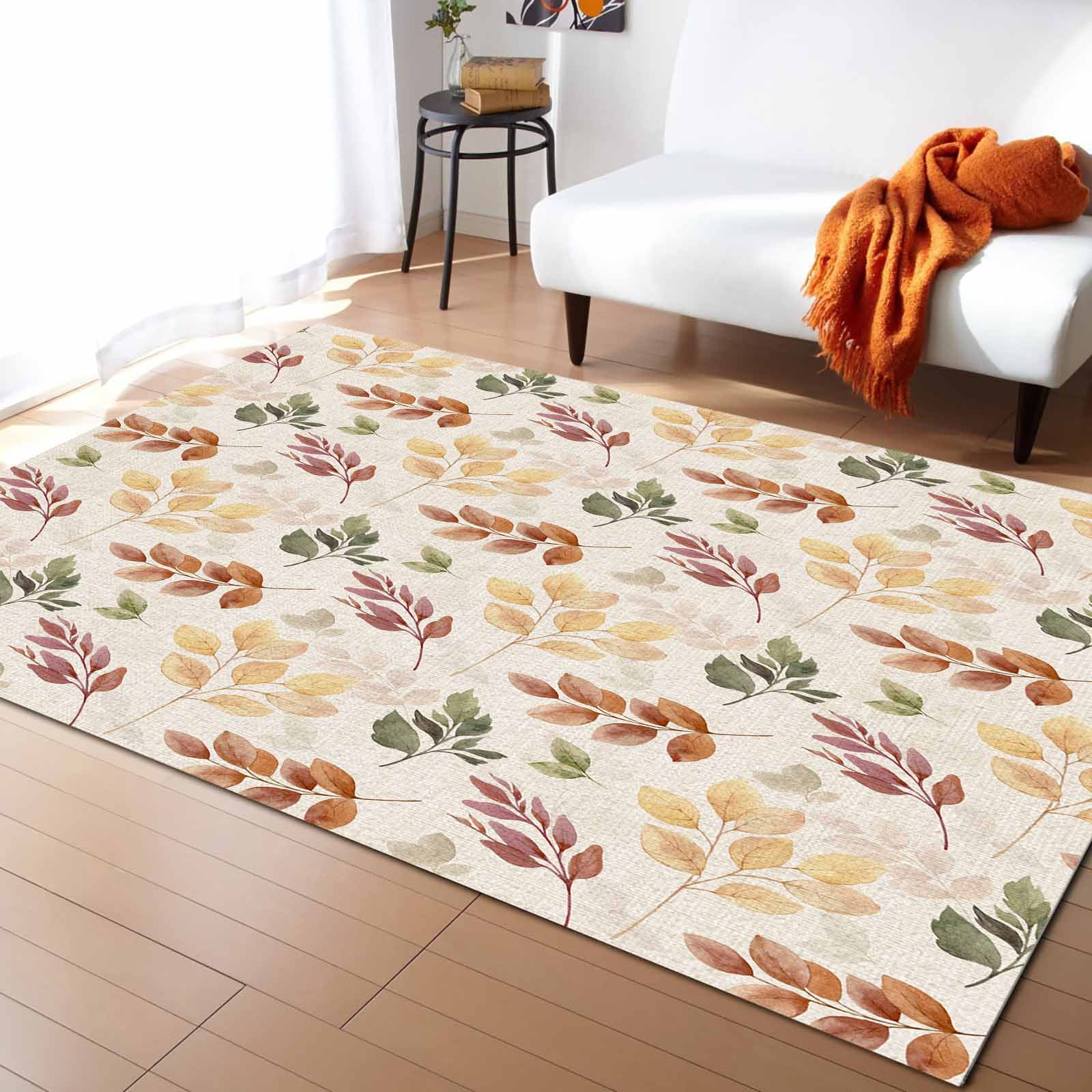 Autumn Leaf Eucalyptus Leaf Plant Carpet For Home Living Room Bedroom ...