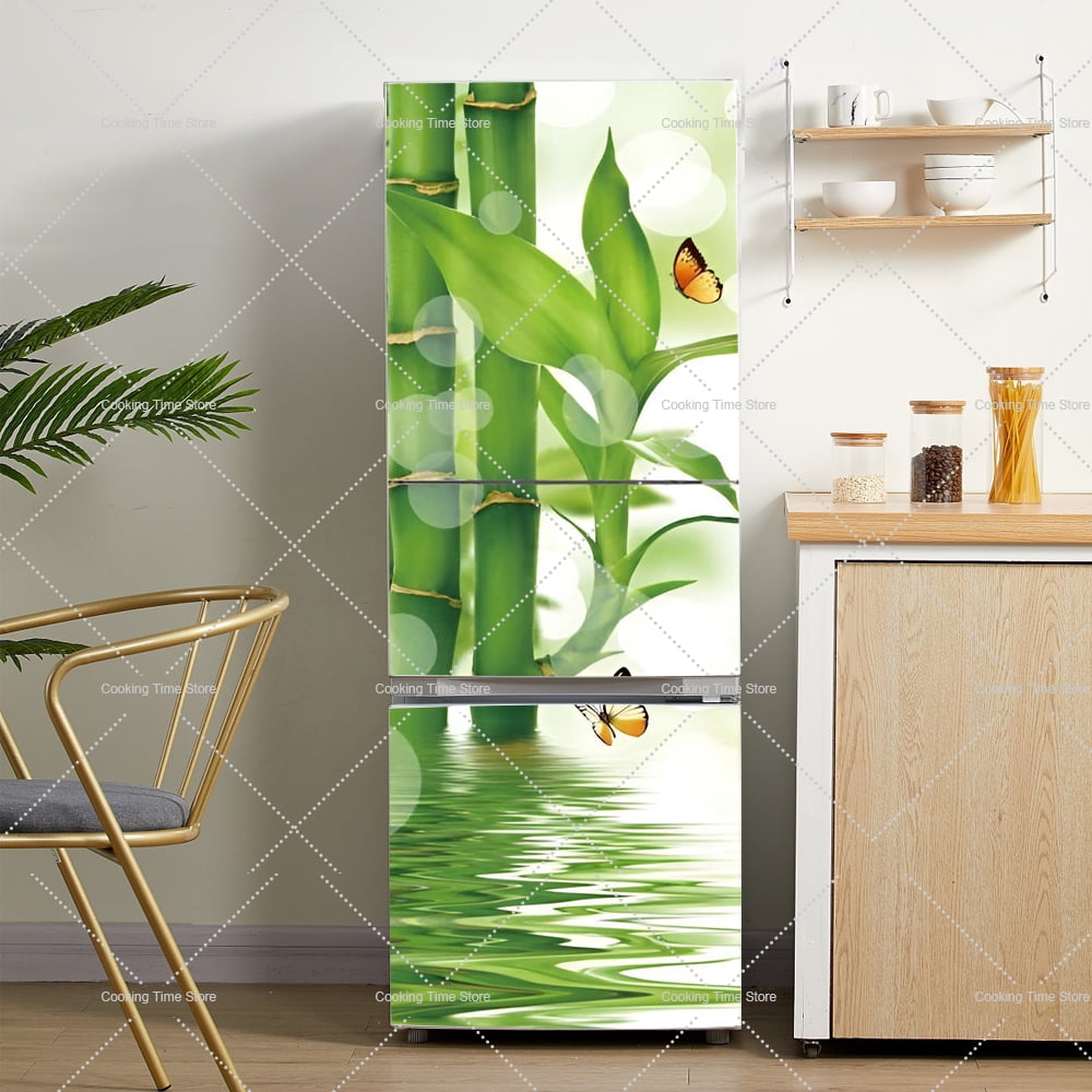 Autumn Leaf Fridge Wrap Vinyl Stickers Removable Peel and Stick Mural ...
