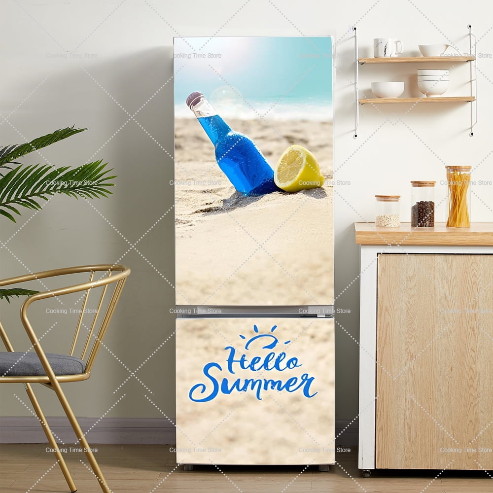 Autumn Leaf Fridge Wrap Vinyl Stickers Removable Peel and Stick Mural ...