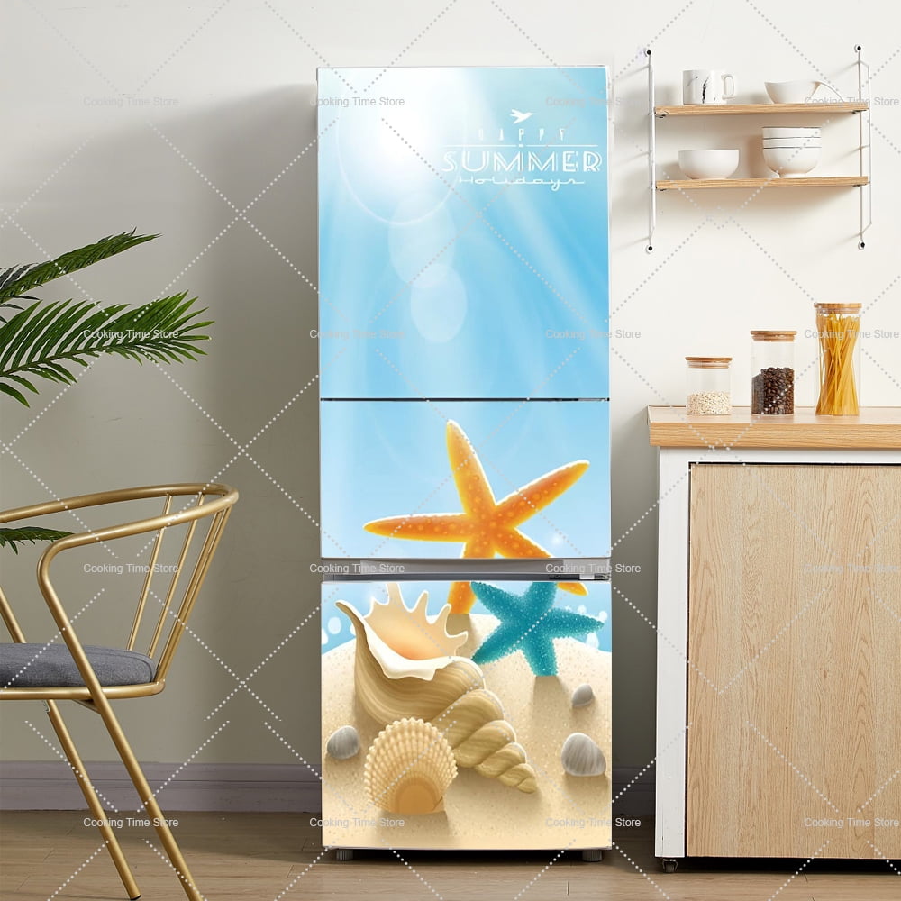Autumn Leaf Fridge Wrap Vinyl Stickers Removable Peel and Stick Mural ...