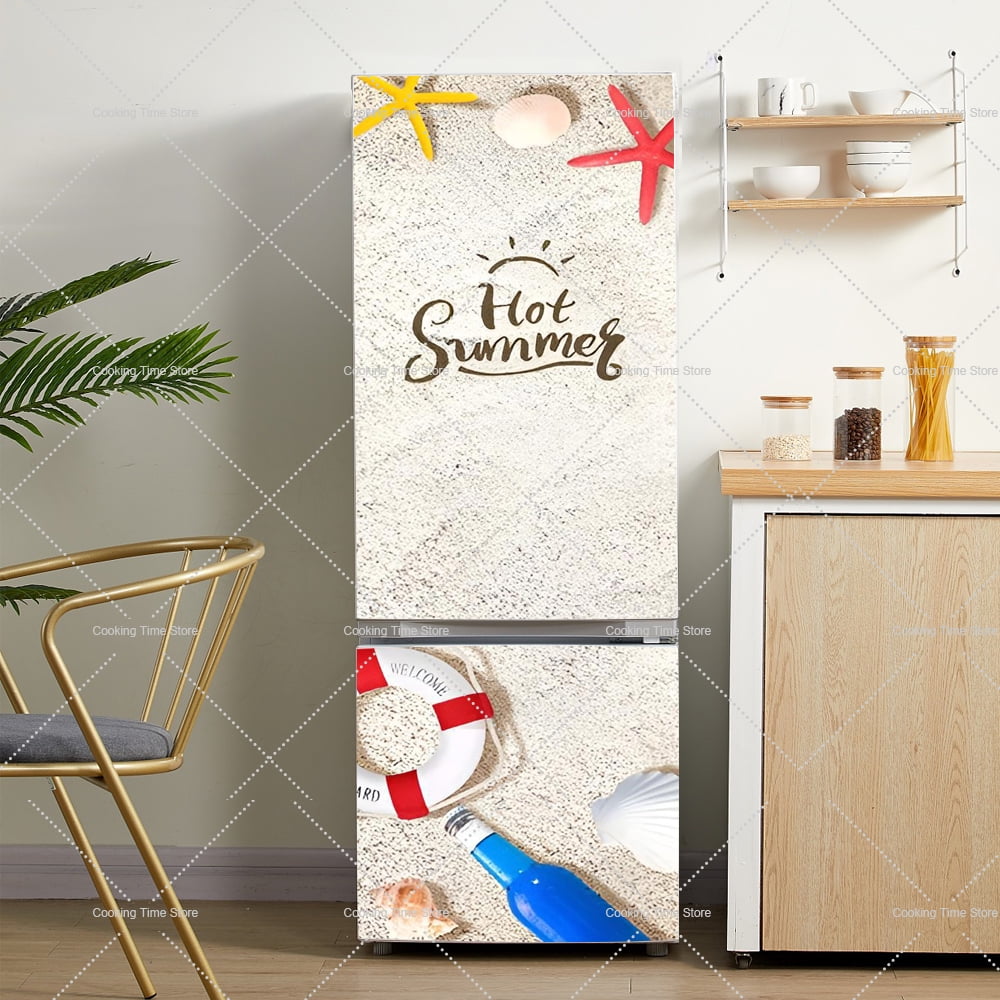 Autumn Leaf Fridge Wrap Vinyl Stickers Removable Peel and Stick Mural ...