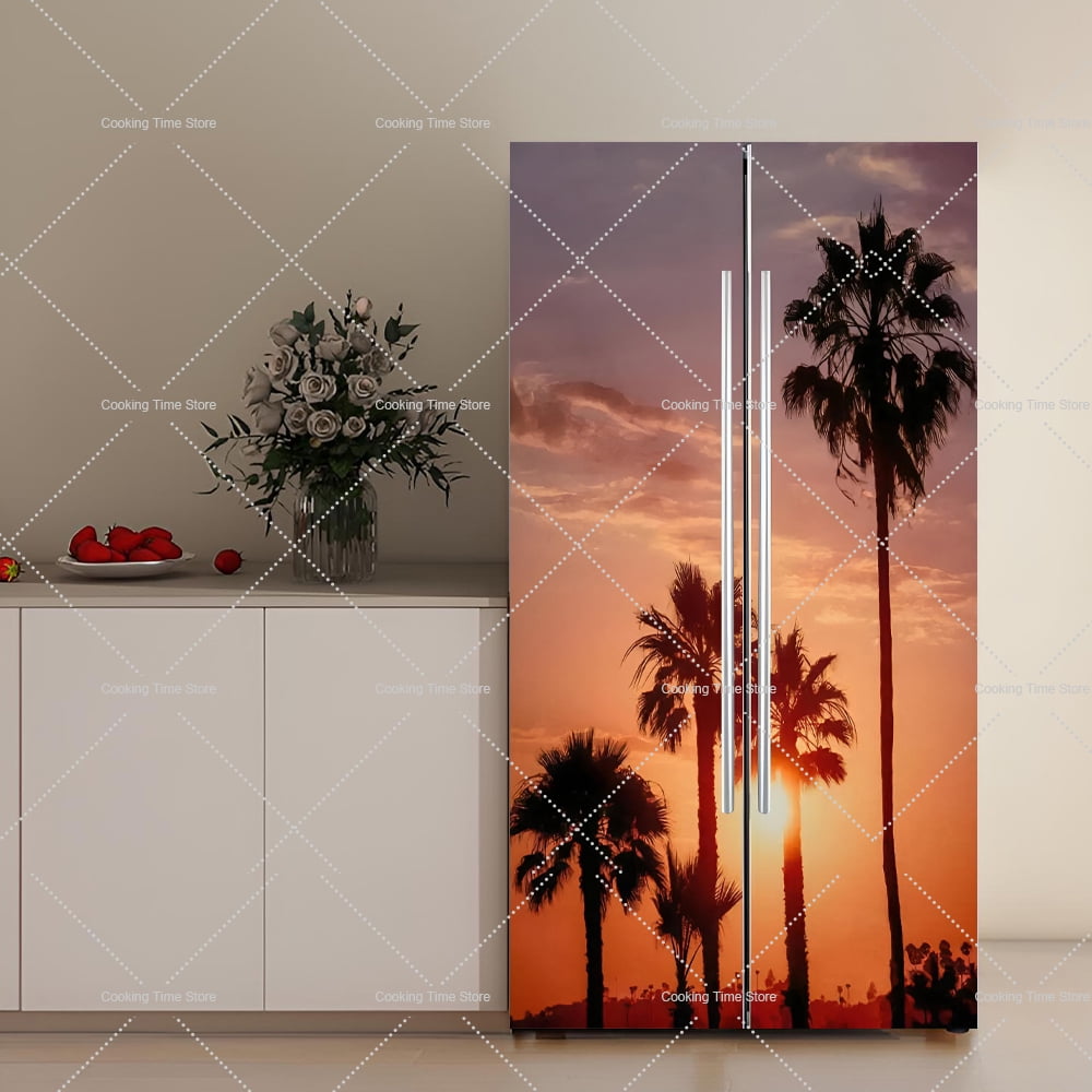 Autumn Leaf Fridge Wrap Vinyl Stickers Removable Peel and Stick Mural ...