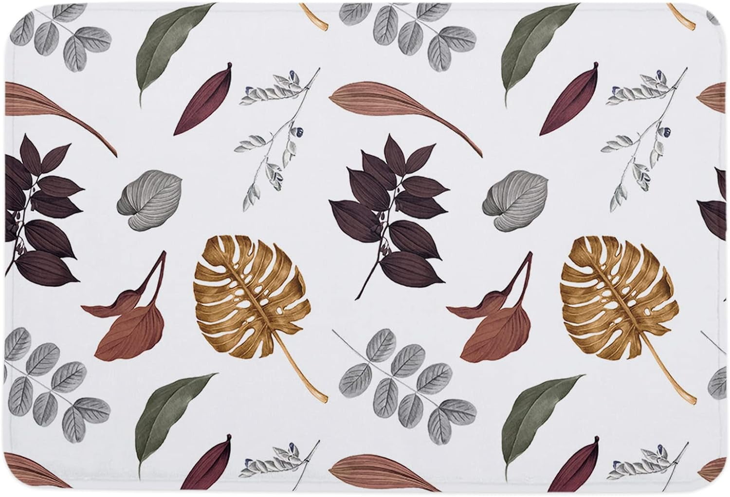 Autumn Leaf Memory Foam Soft Door Mat Indoor Doormat Absorbent Floor ...