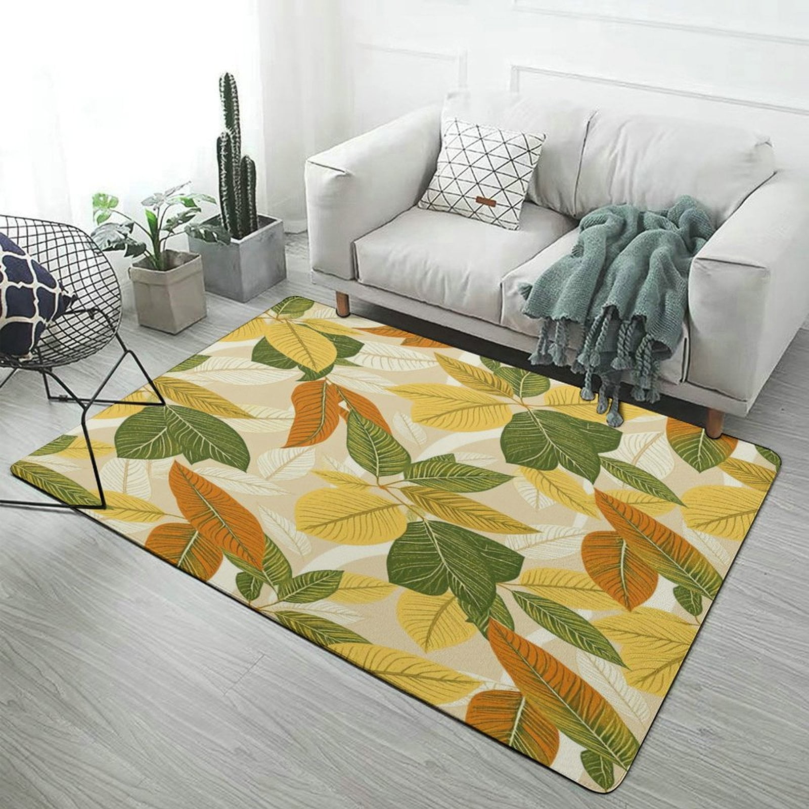 Autumn Leaf Pattern Light Luxury Home Carpets Living Room Ration Large Rugs Modern Geometry Sofa ...