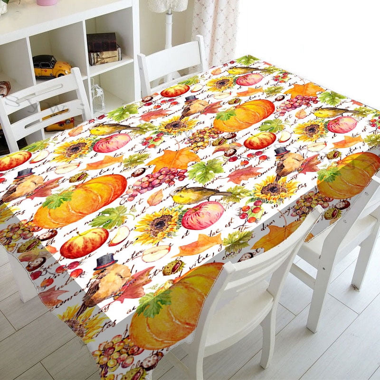 Autumn Leaf Printed Tablecloths Daily Use of Festive Tables Kitchen ...