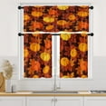 Autumn Leaf Thanksgiving Fall Kitchen Curtains with Valance and Tier ...