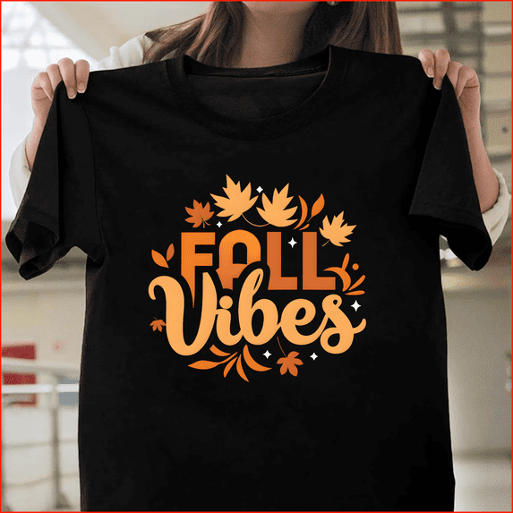 Autumn Leaves And Cool Fall Vibes Graphic Design For Fall H377 V90109 ...