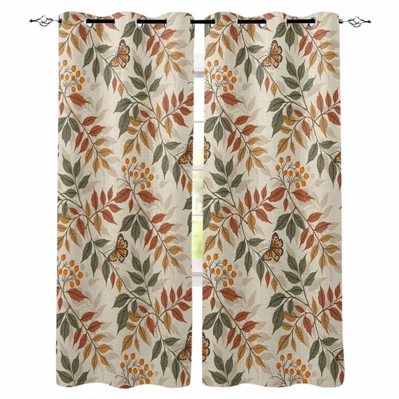 Autumn Leaves Blackout Curtains for Bedroom Living Room Darkening ...