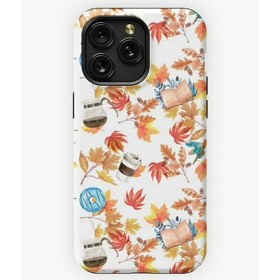 Autumn Leaves Books Coffee Cups Fireflies A11112 Phone Case for iPhone ...