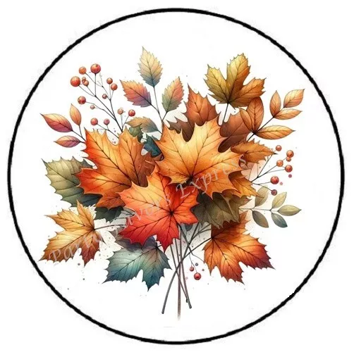 Autumn Leaves Bouquet Sticker Party Favors Sticker Envelope Seals ...