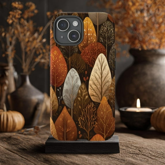 Autumn Leaves Case With Warm Brown Fall Foliage Artwork for iPhone 17 ...