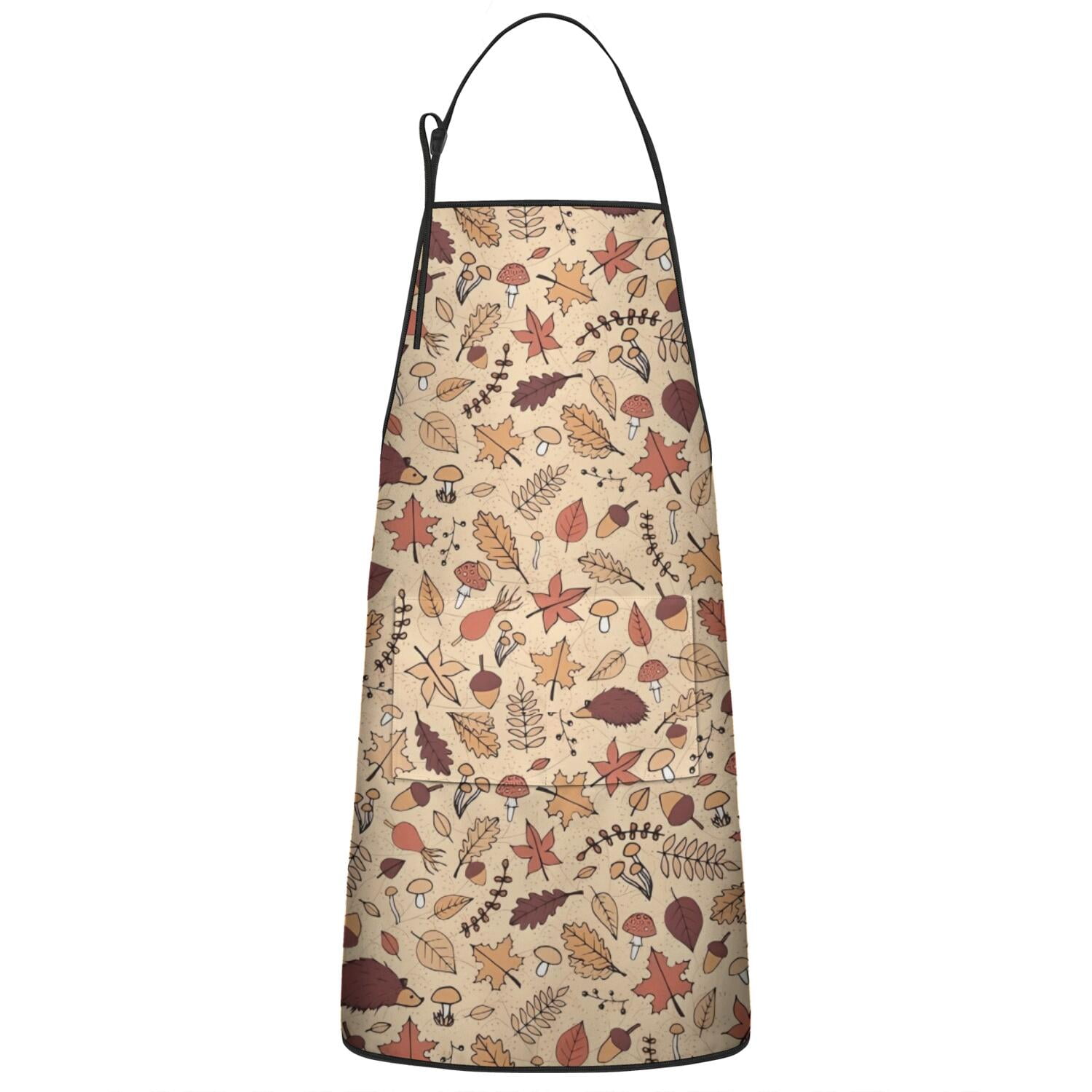 Autumn Leaves and Fall Hedgehog Pattern Apron-Garden Aprons for Women ...