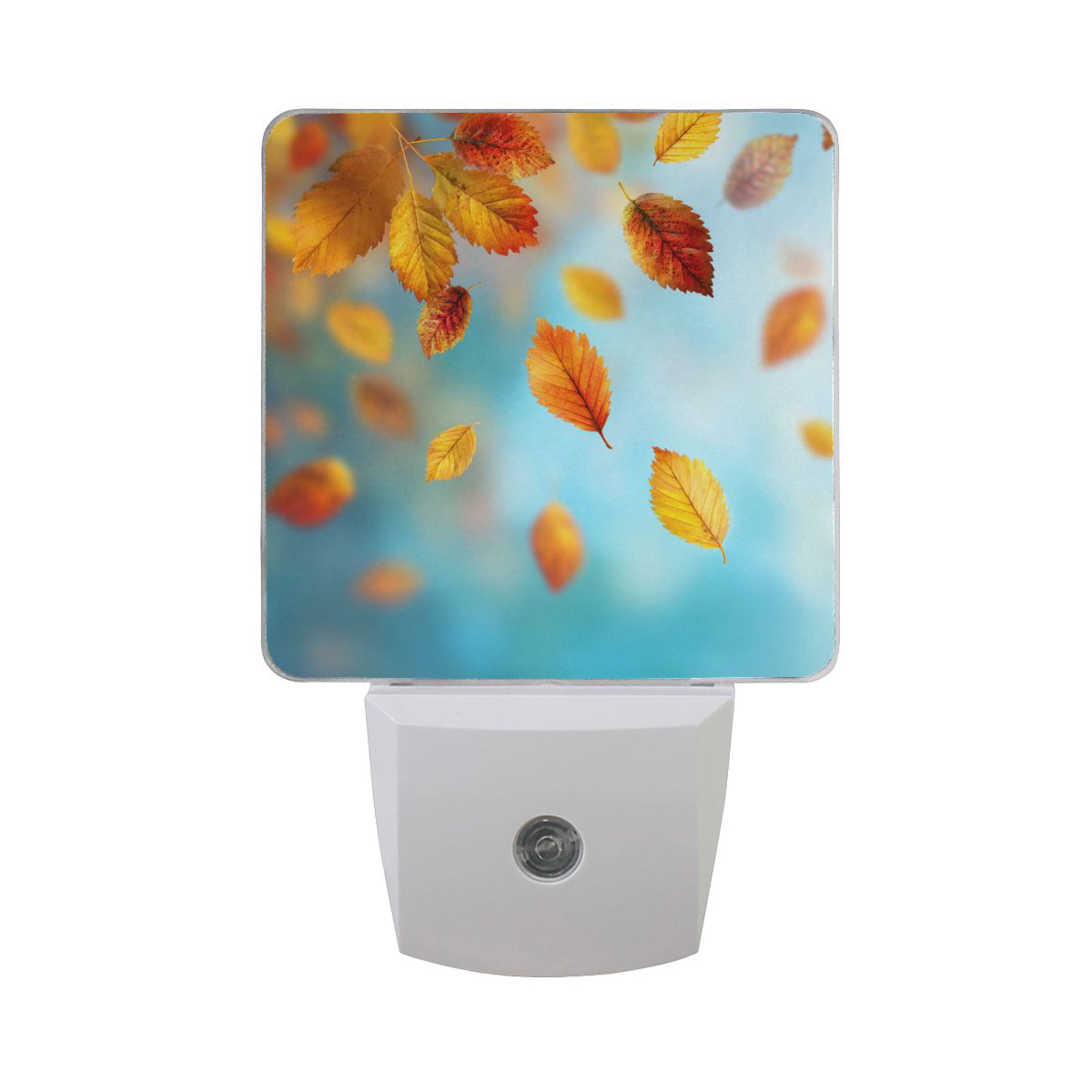 Autumn Leaves Falling LED Night Light Sensor Lamp Plug-in Adjustable ...
