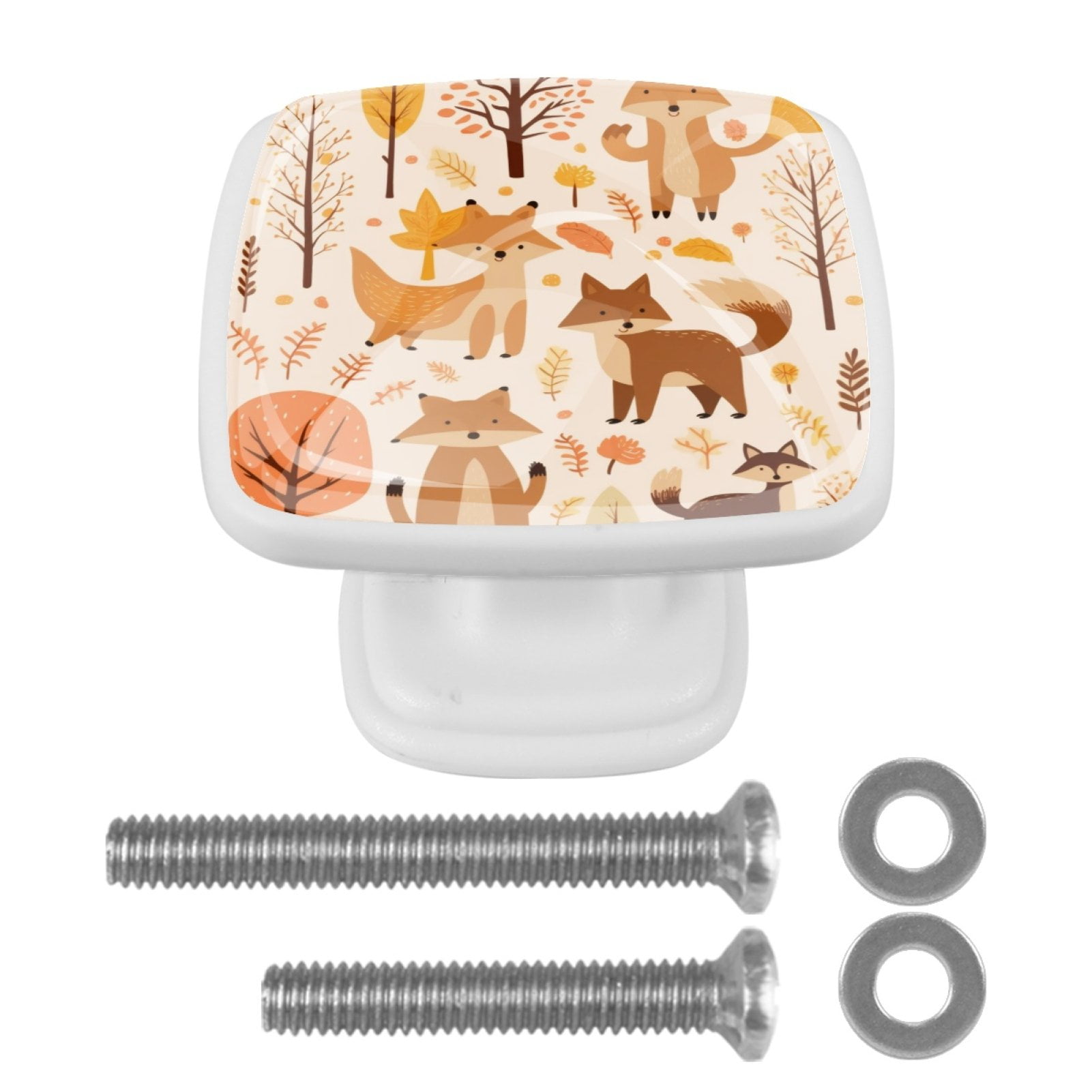 Autumn Leaves Fox Animals Cabinets Door and Drawers Knobs Pulls ...