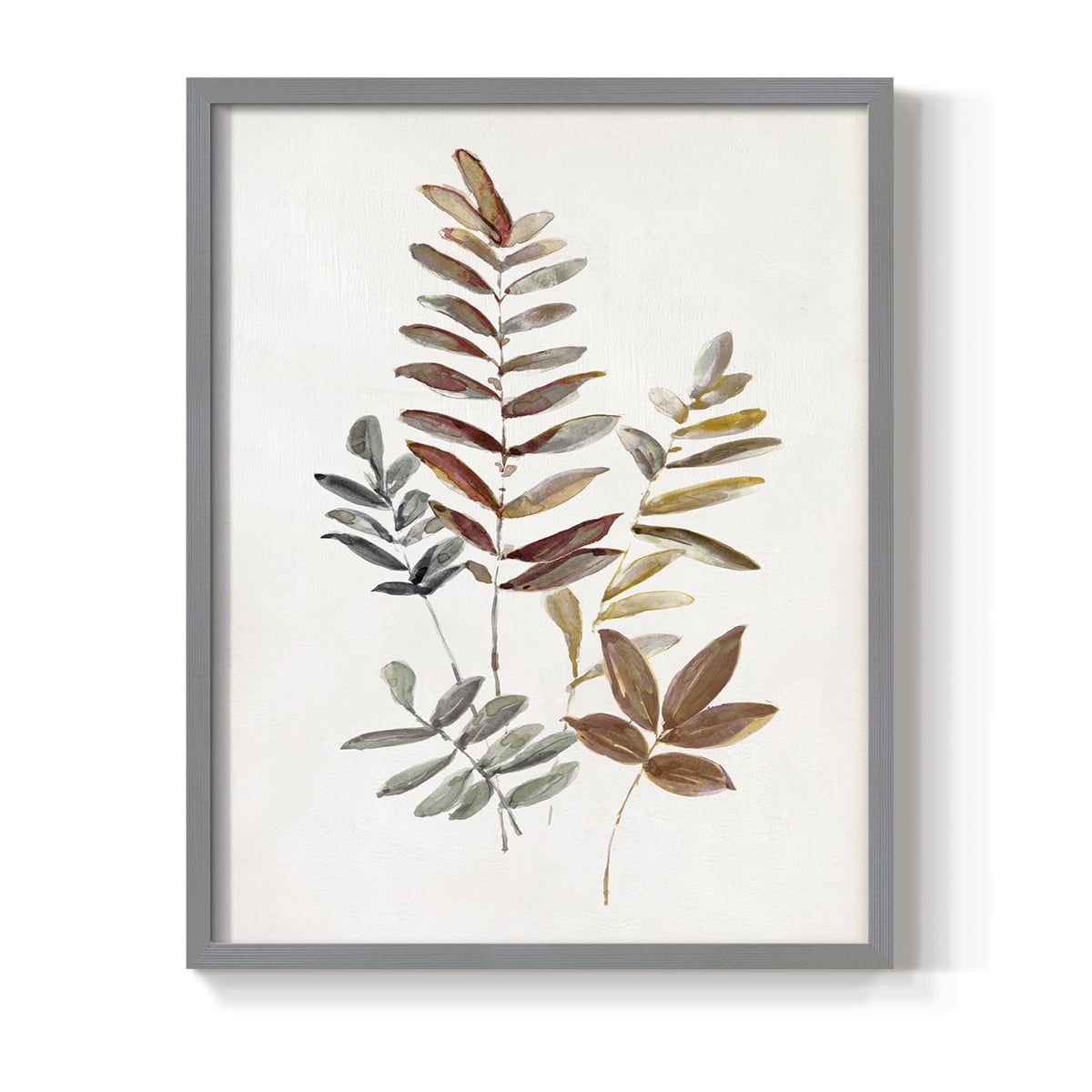 Autumn Leaves I Framed Print in Gray Solid Wood Framed Print No Nail ...