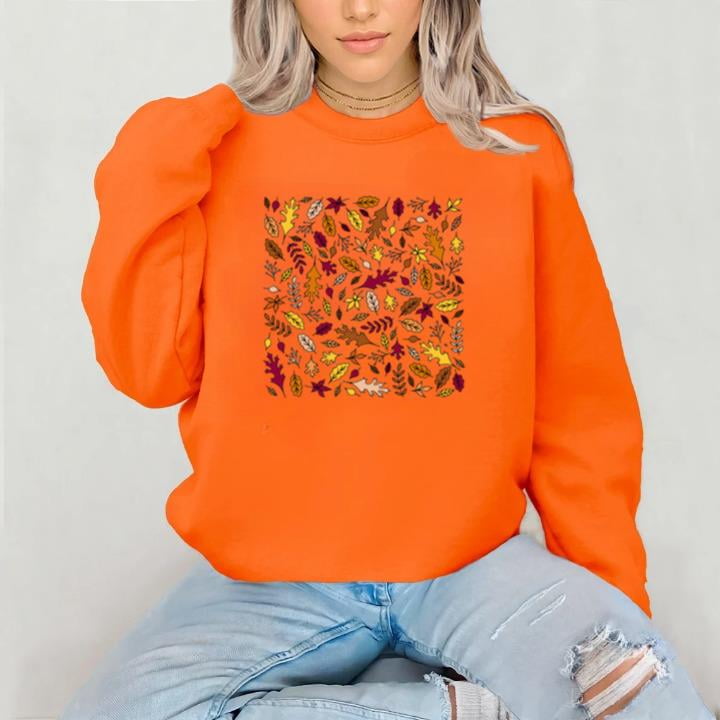 Autumn Leaves Maple and Oak Seasonal Nature Pattern Sweatshirt, up to ...