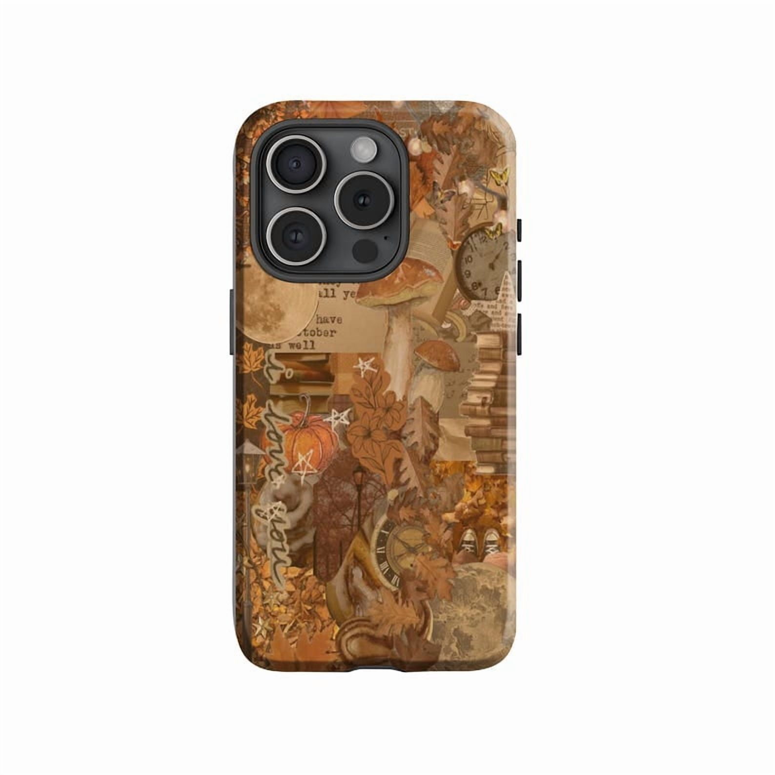Autumn Leaves Minimal Pattern iPhone Case Fall Botanical Nature ...