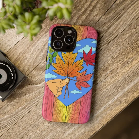 Autumn Leaves Nature Art Protective Case for iPhone 11 12 13 14 15 16 ...