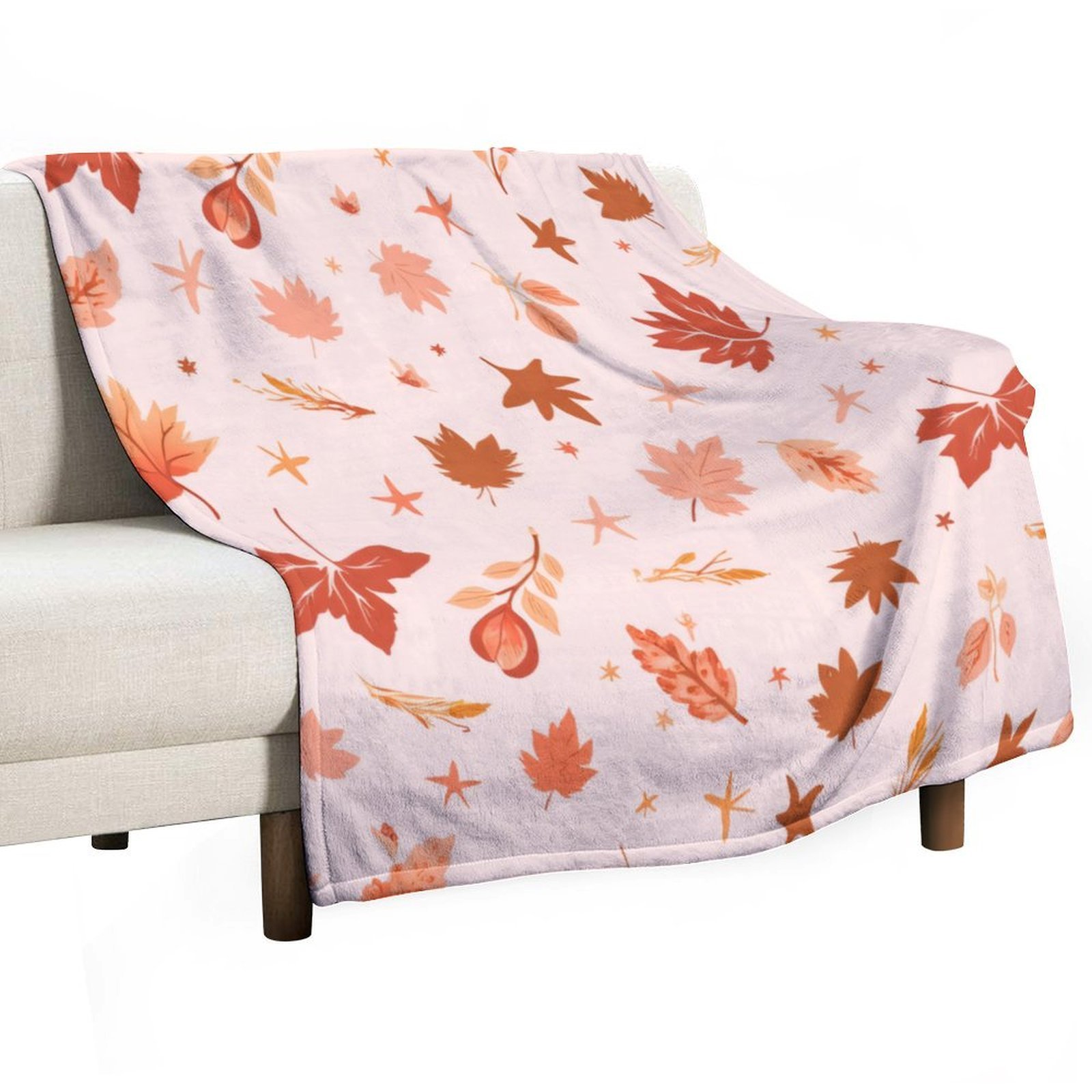 Autumn Leaves Pattern(1) Blanket Soft Throw Warm Lightweight Plush ...