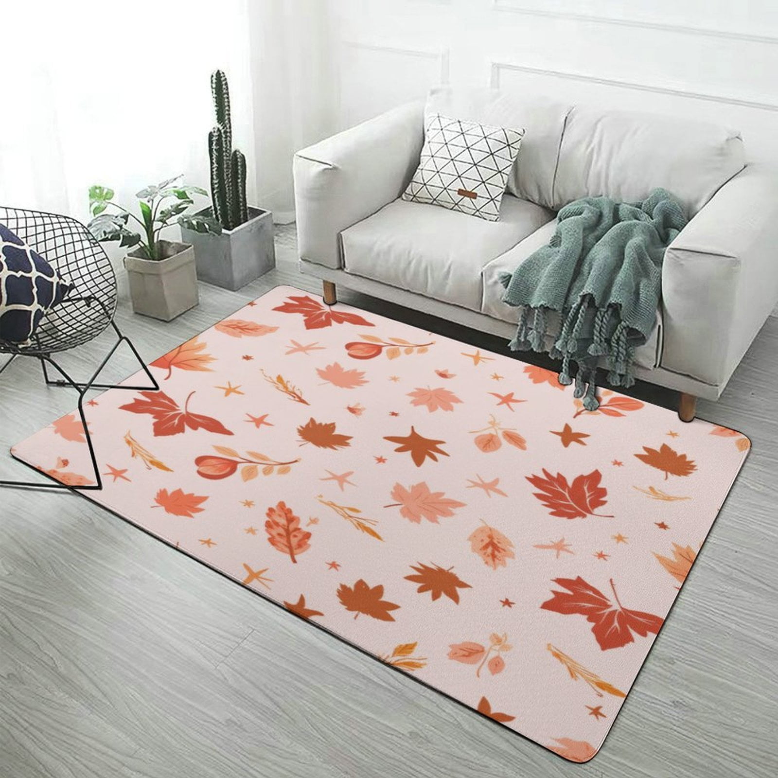 Autumn Leaves Pattern(1) Home Decor Living Room Carpet Non-slip Hotel ...